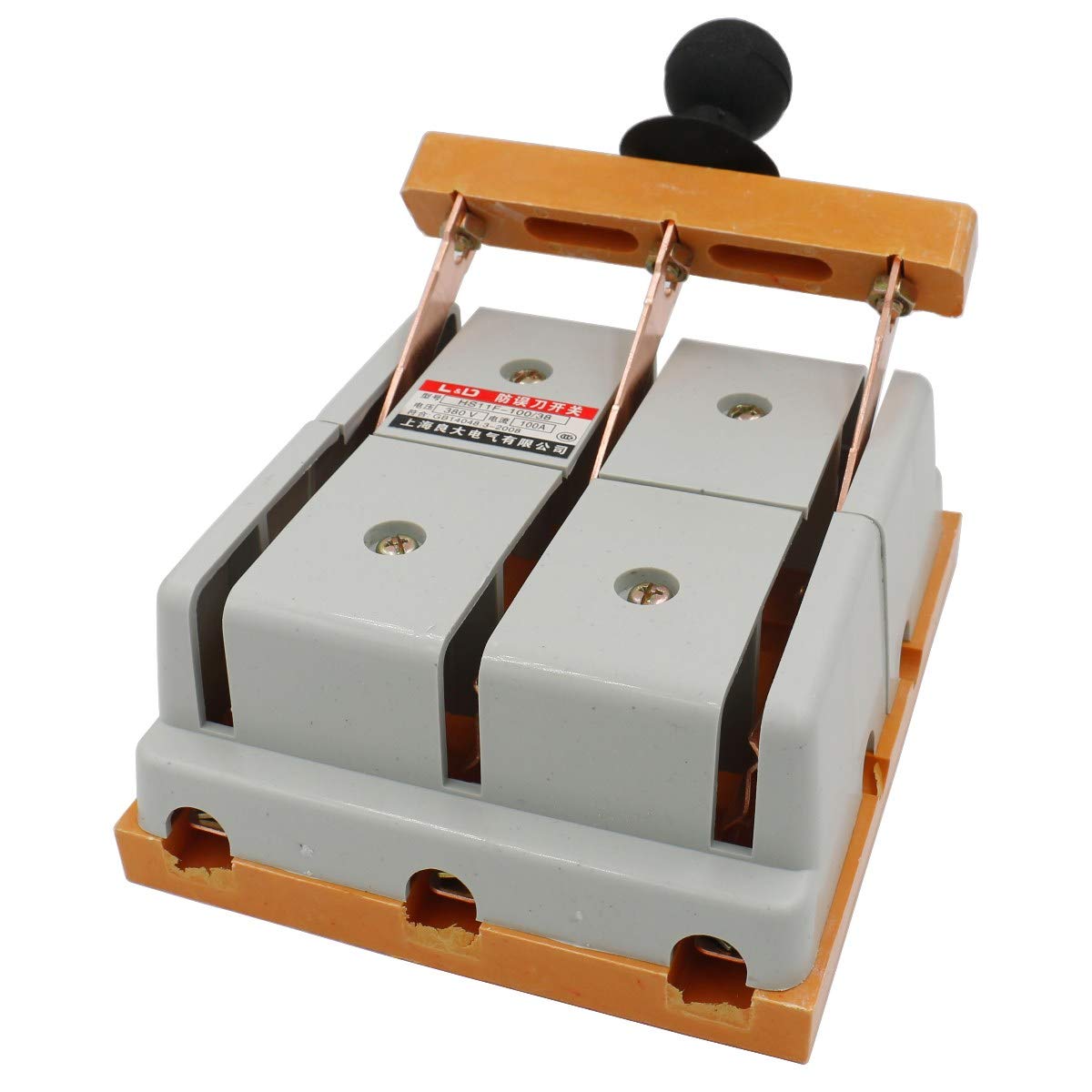 Buy Baomain 3 Pole Double Throw Electric Brake Safety Knife Switch 380V ...
