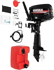 Amazon.com: HANGKAI Outboard Motor, 123CC 4 Stroke Outboard Engine Motor, 6.5Hp Heavy Duty ...