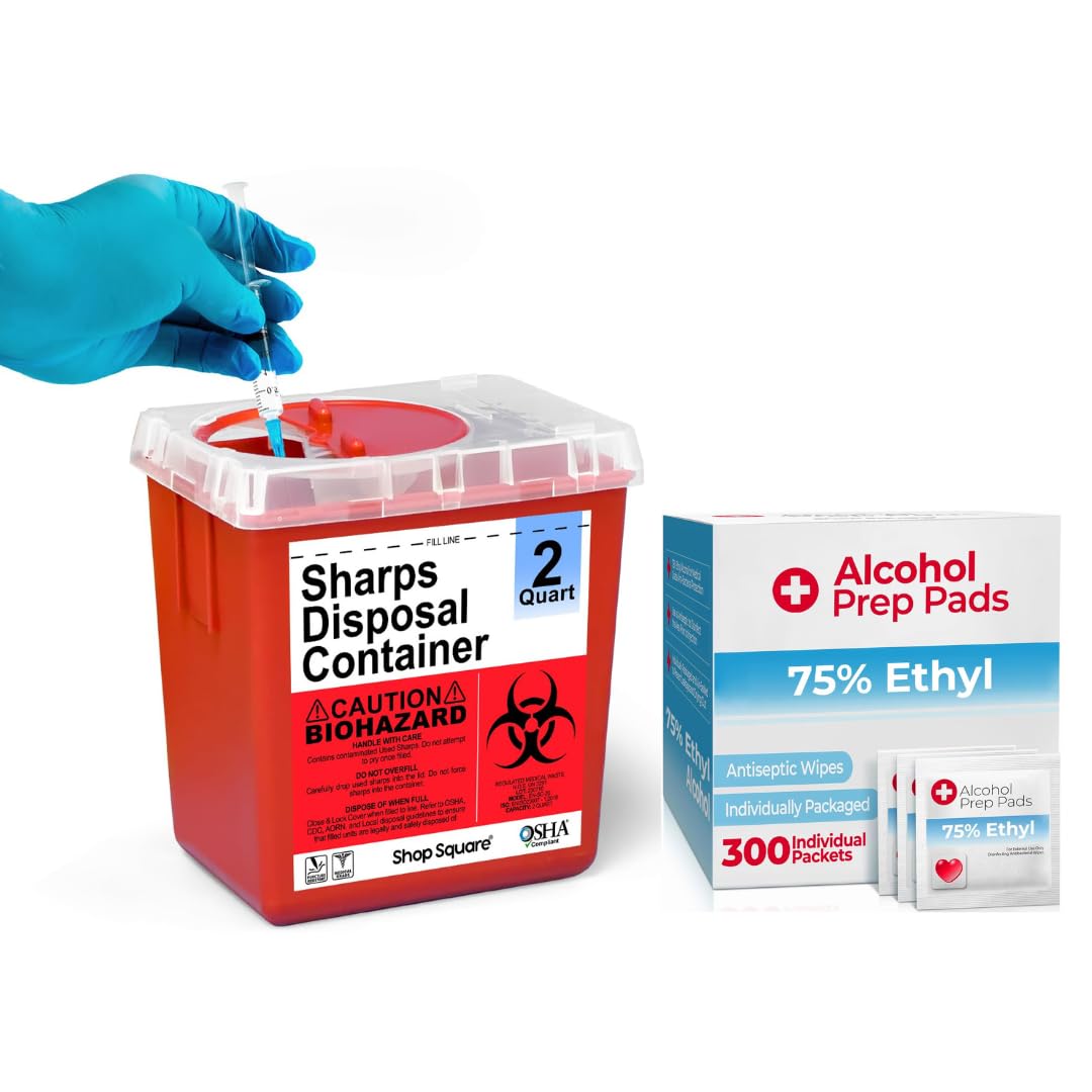 Sharps Container, Sharps Containers for Home Use, Needle Disposal ...