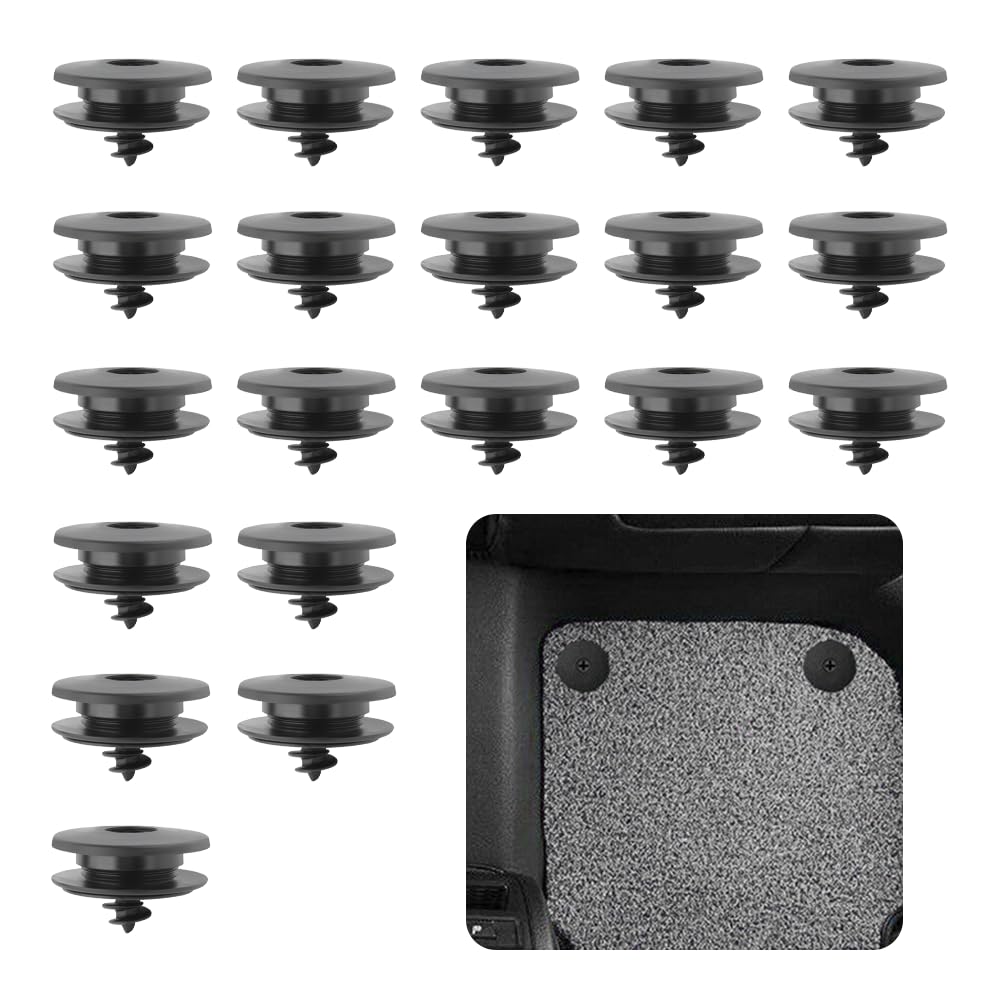 Amazon.com: 20PCS Car Floor Mat Retainers,Anti-Slip Black Nylon Car Mat ...