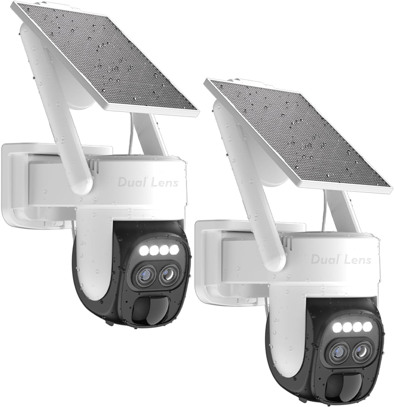 Amazon.com : COOAU Solar Security Cameras Wireless Outdoor, 2 Cam-Kit ...