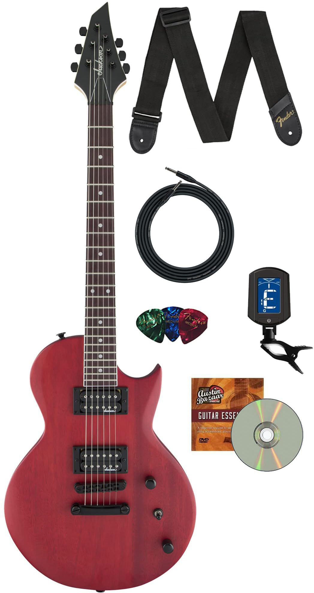 Amazon.com: Jackson JS Series Monarkh SC JS22 Electric Guitar Red Stain ...