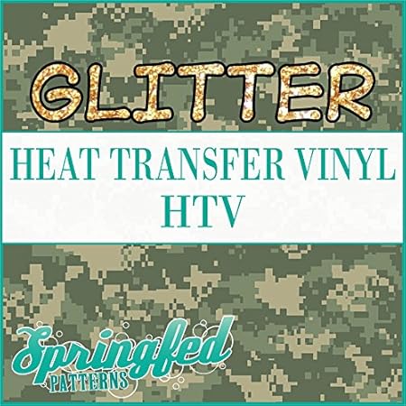 Amazon.com: GLITTER DIGITAL GREEN CAMO PATTERN HTV 12"x18" Glitter Army ...