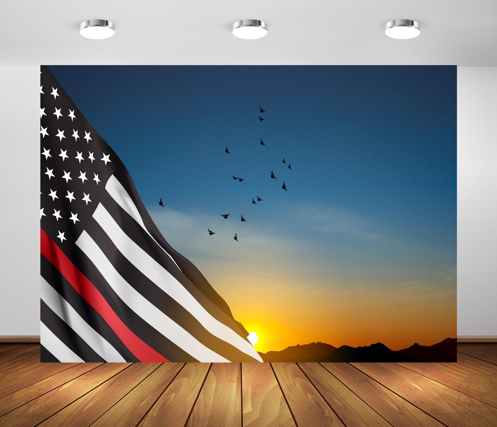 Fireman Flag Backgrounds Firefighter Flag Vector Images (over 1,200)