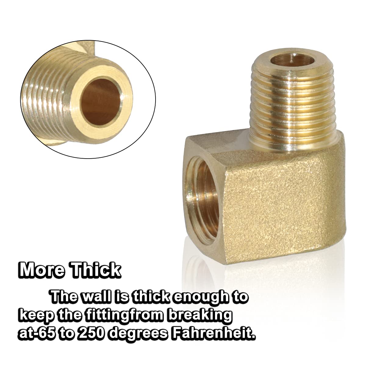 Snapklik.com : 1/8 NPT Male And Female 90 Degree Brass Pipe Elbow ...