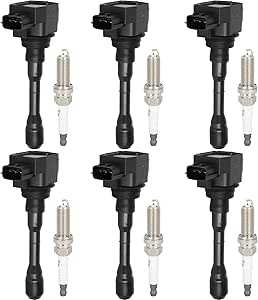 Amazon.com: ECCPP 6 ignition coils with 6 iridium Spark Plugs,UF819,coils packs,for Infiniti Q50 ...