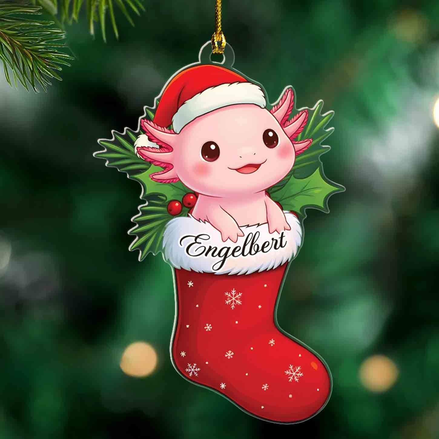 Amazon.com: Personalized Axolotl 2D Acrylic Ornament, Custom Axolotl ...