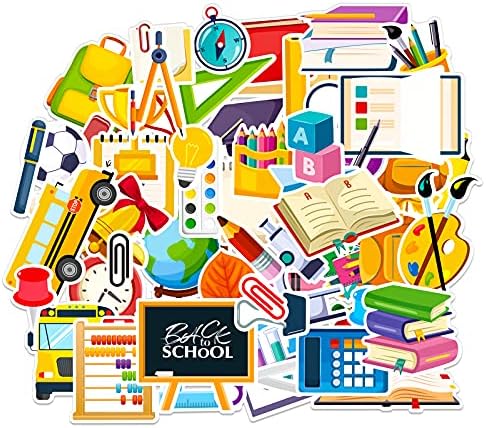 100 Pcs Back to School Stickers for Students Kids, Colorful Science ...