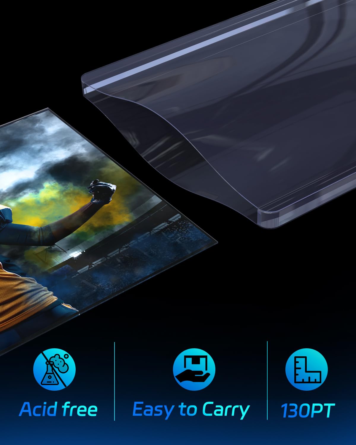 Snapklik.com : Top Loaders For Cards 100ct, 130PT Baseball Card Sleeves ...