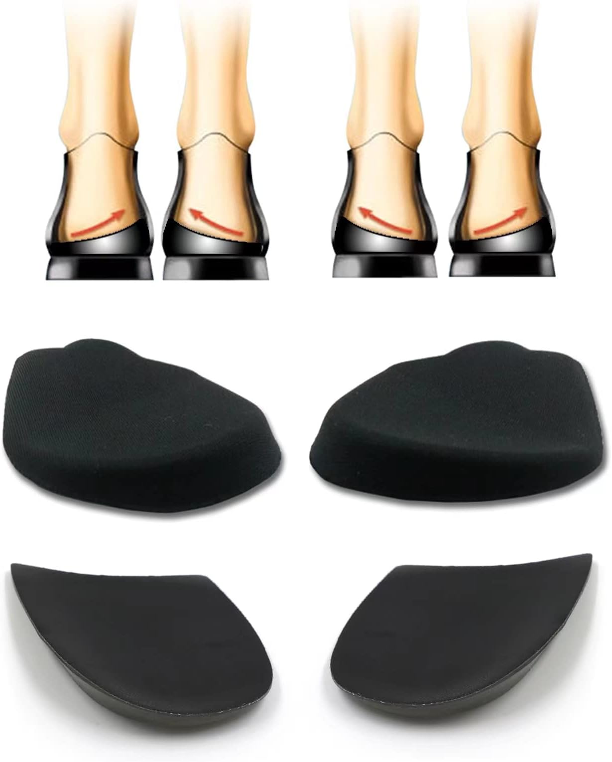 Amazon.com: 4 Pairs Medial Lateral Supination Wedge Insoles with ...