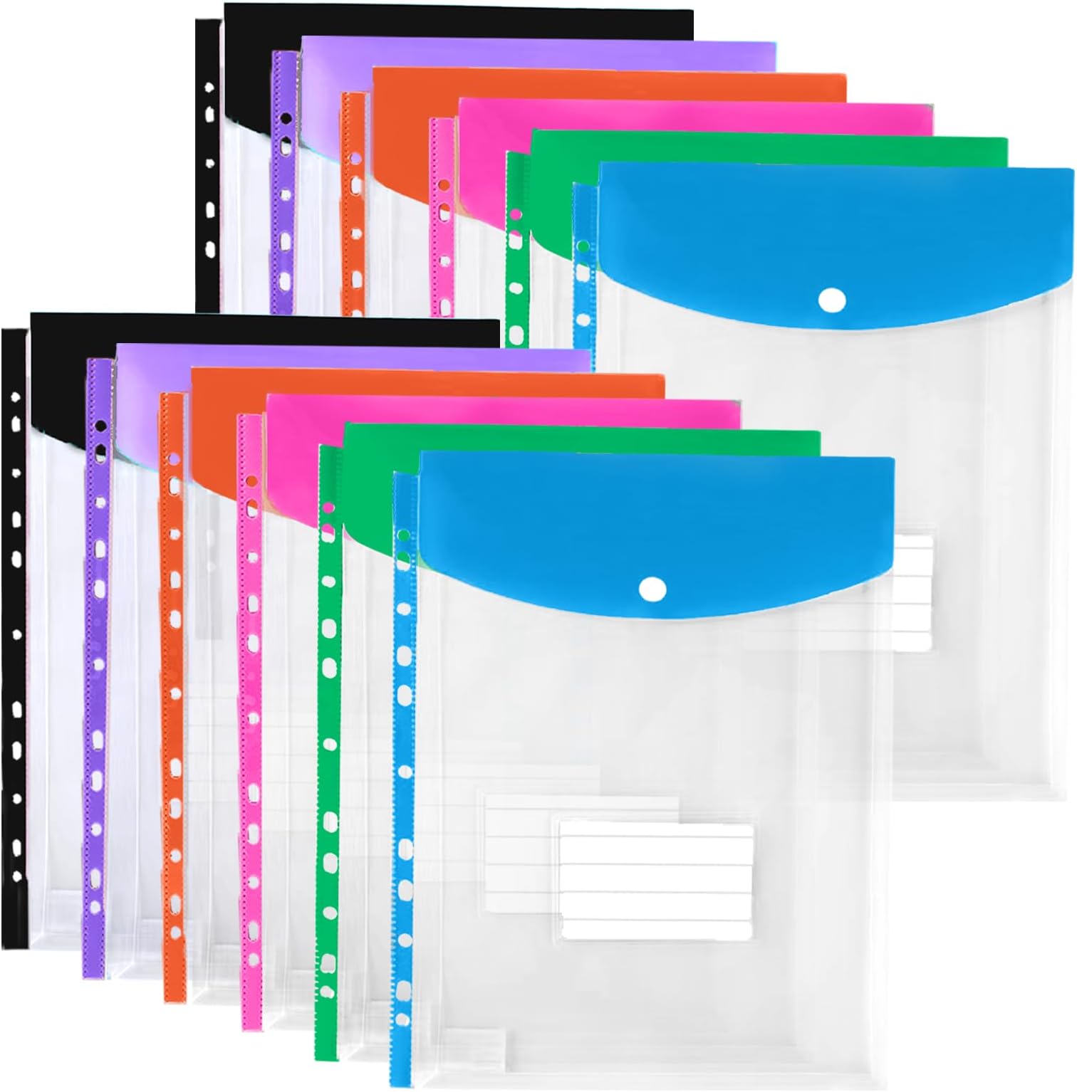 Amazon.com : EOOUT 24pcs Binder Folders, Binder Pocket for 3 Ring ...