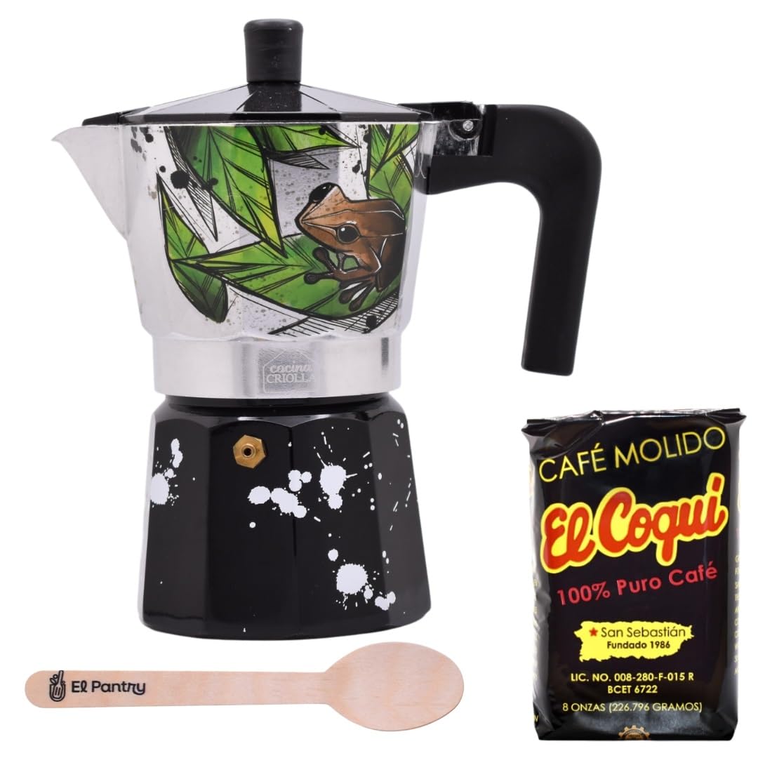 Amazon.com: El Pantry Moka Pot Espresso by Puerto Rican Artists - 6 ...