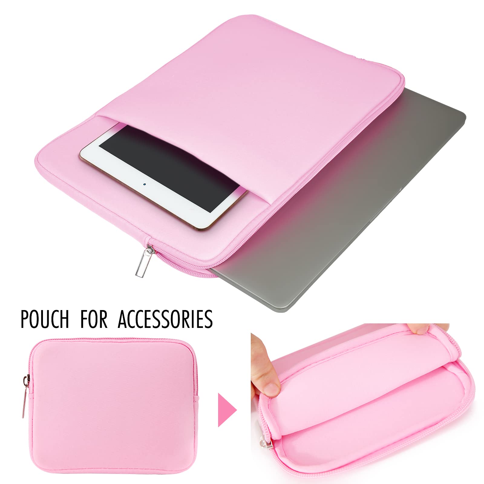 RAINYEAR 14 Inch Laptop Sleeve Case Protective Soft Padded Zipper Cover ...