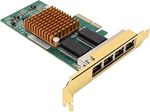 RJ45 PCI Express Card, 4 Port Gigabit Ethernet PCI E Card for Home ...