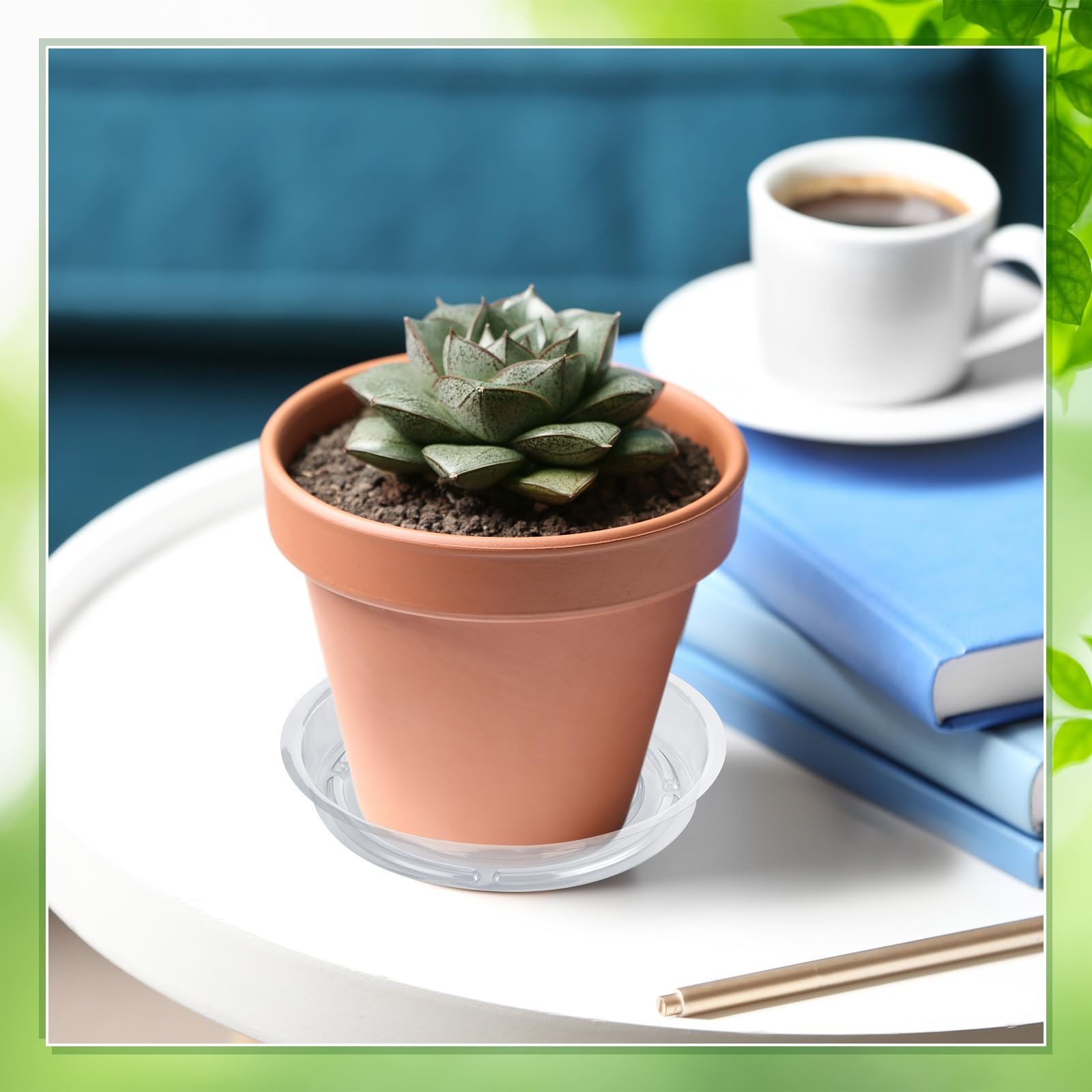 Snapklik.com : 200 Pack 6 Inch Plant Saucer Bulk Plastic Plant Trays ...