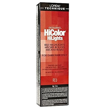 Amazon.com : L'Oreal Excellence HiColor Red 1.19 oz (Pack of 3 ...
