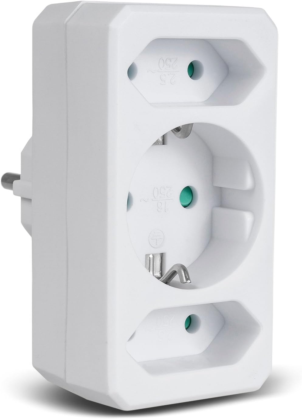 benon 2er Set Mehrfachstecker Weiß - Steckdosen-Adapter mit ...