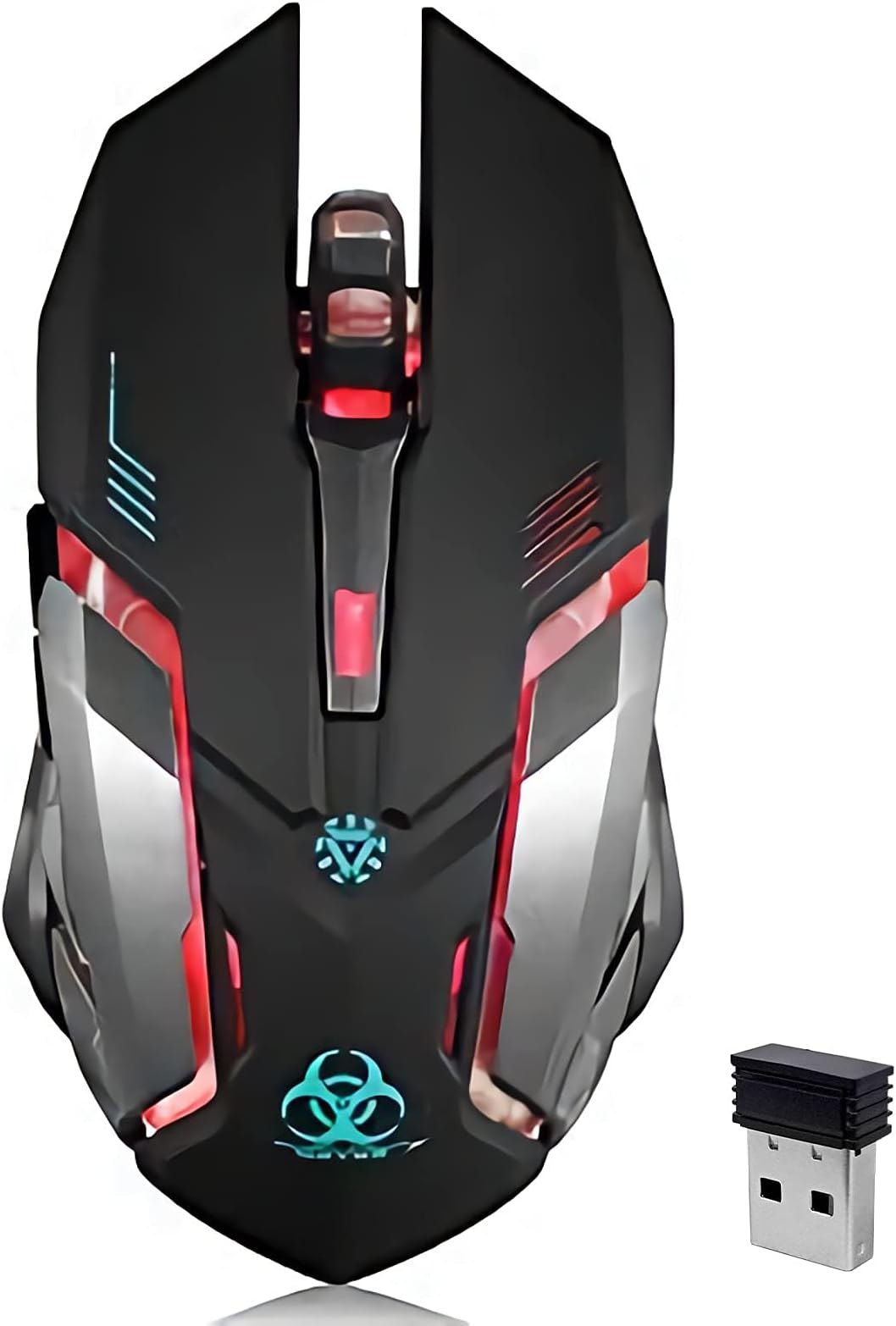 Amazon.com: SHUNJINRUN Bluetooth Wireless Gaming Mouse, 2400 DPI, RGB ...