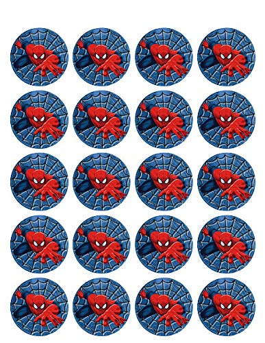 Amazon.com: 1.875" Pre-Cut Round Hero Design Edible Image Cupcake ...