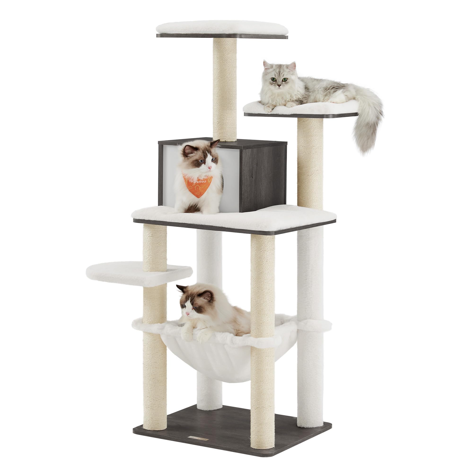 Ultra Modern Cat Furniture Foobrues Cat Tree With Litter Box