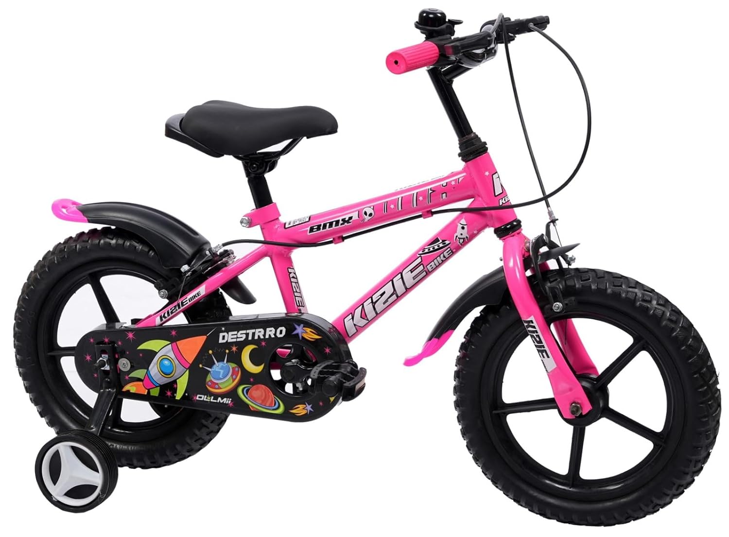 Buy KIZIE BIKE 14T Cycle for Kids 2 to 5 Years with Training Wheels Kid ...