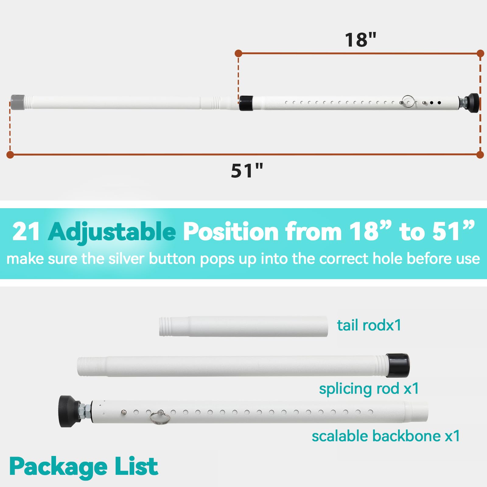 Snapklik.com : Window Security Bars, 18"-51" Adjustable Window Bars ...