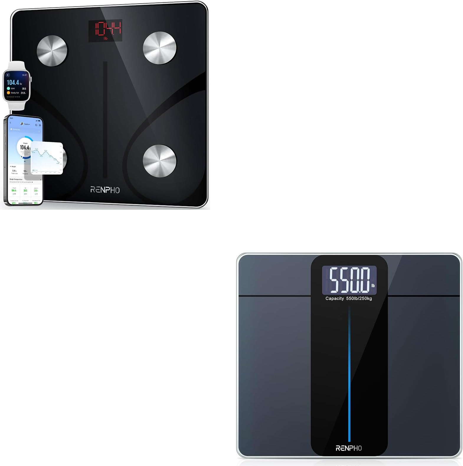 Amazon.com: RENPHO Smart Scale for Body Weight, Body Scale with Extra ...