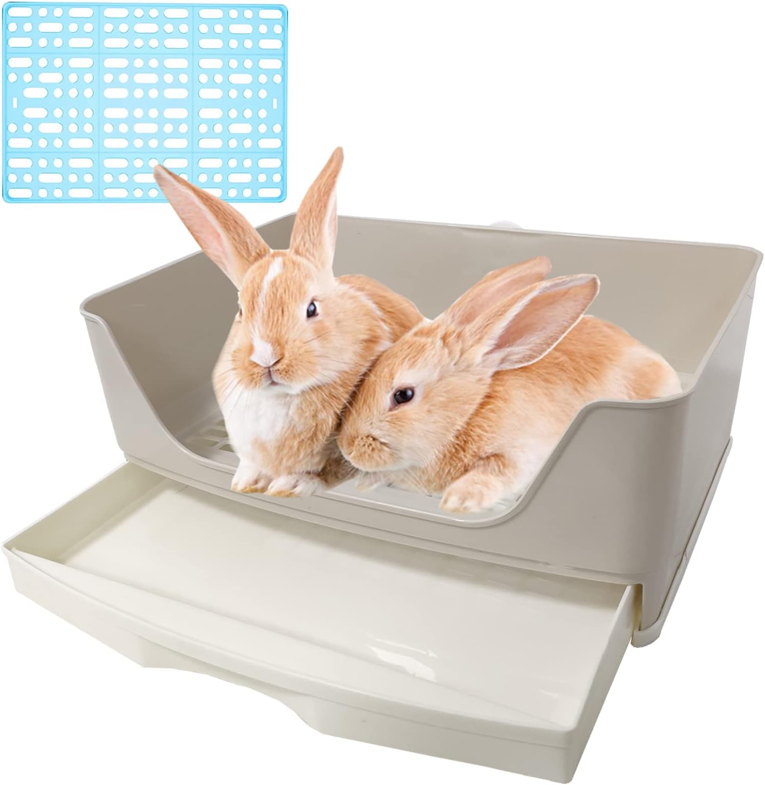 Amazon.com : Yesland Large Rabbit Litter Box, Corner Toilet Box Bunny ...
