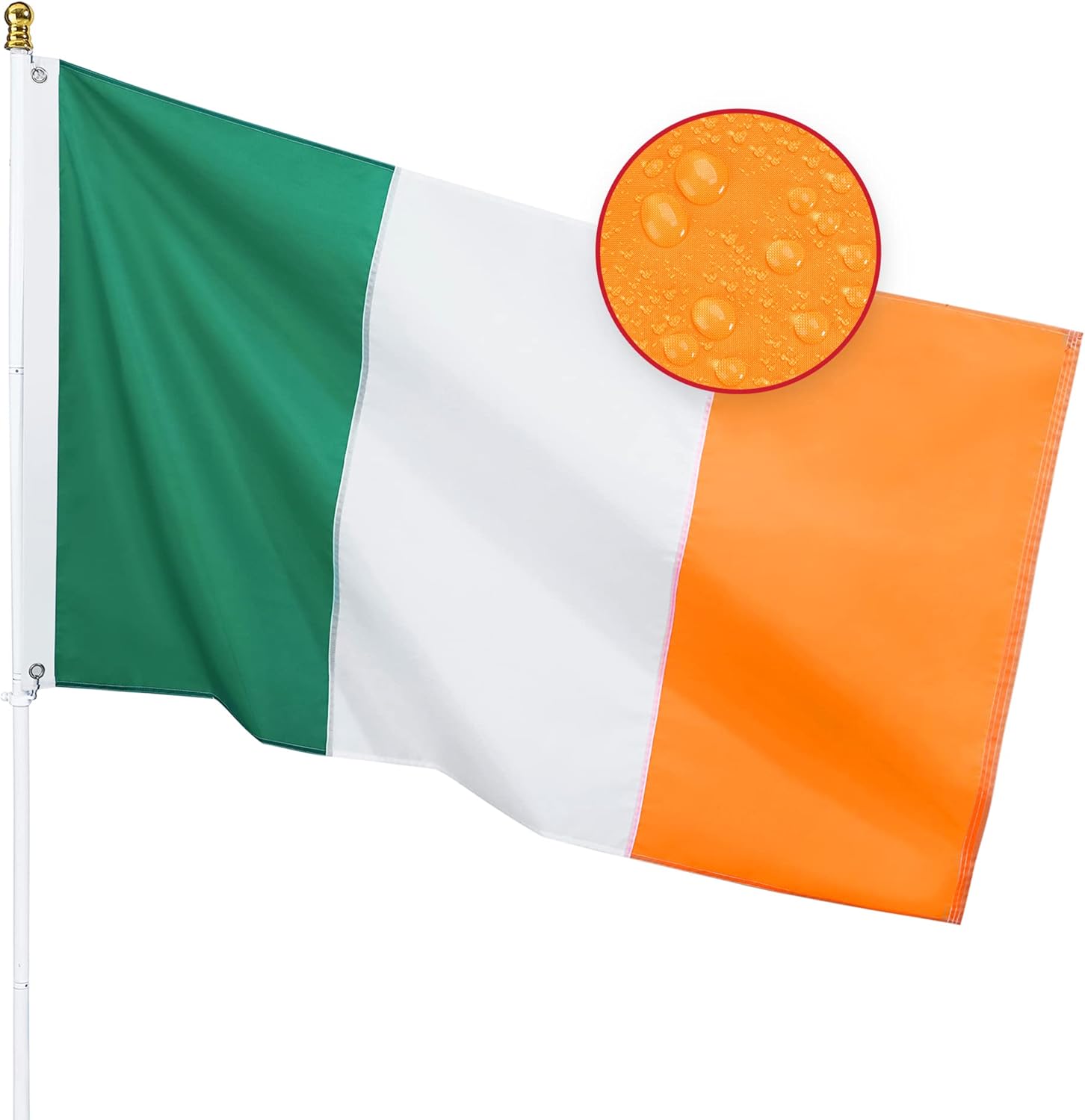 Amazon.com : Ireland Flag 3x5 Feet for Outside - Heavy Duty Nylon, Sewn ...