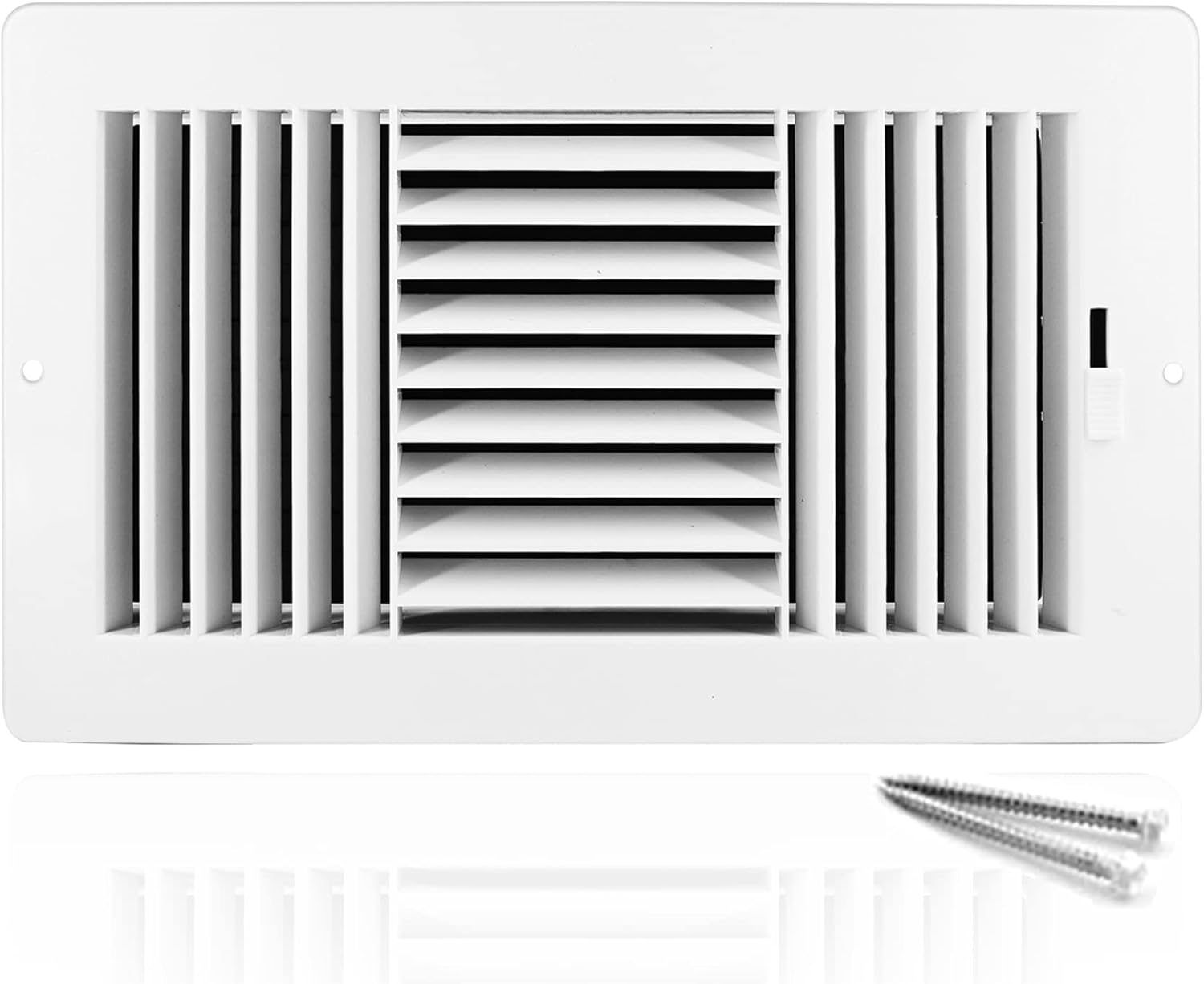 14"w x 6"h(Duct Opening) Ceiling Register, LouanXpert 3-Way Plastic ...