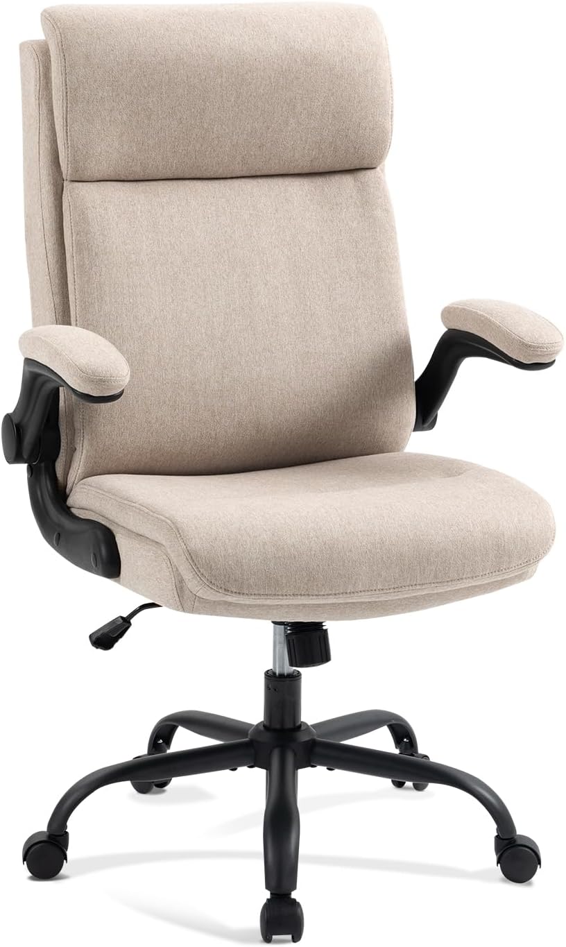 COSTWAY 350LBS Executive Office Chair, Height Adjustable PU Leather ...
