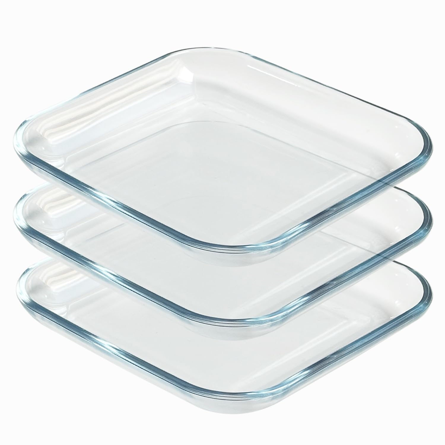 Amazon.com | VIPHIEC 7 Inch Square Tempered Glass Dessert Plates, Small ...