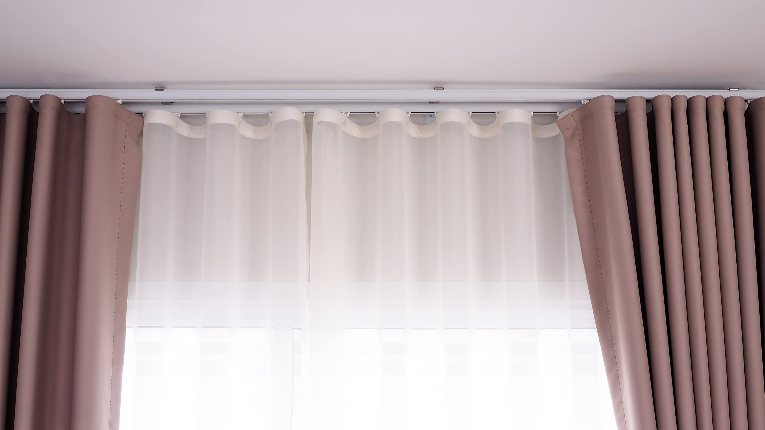 Curtain Track (3ft-9.8ft), Ceiling Track for Curtains,Ceiling or Wall ...