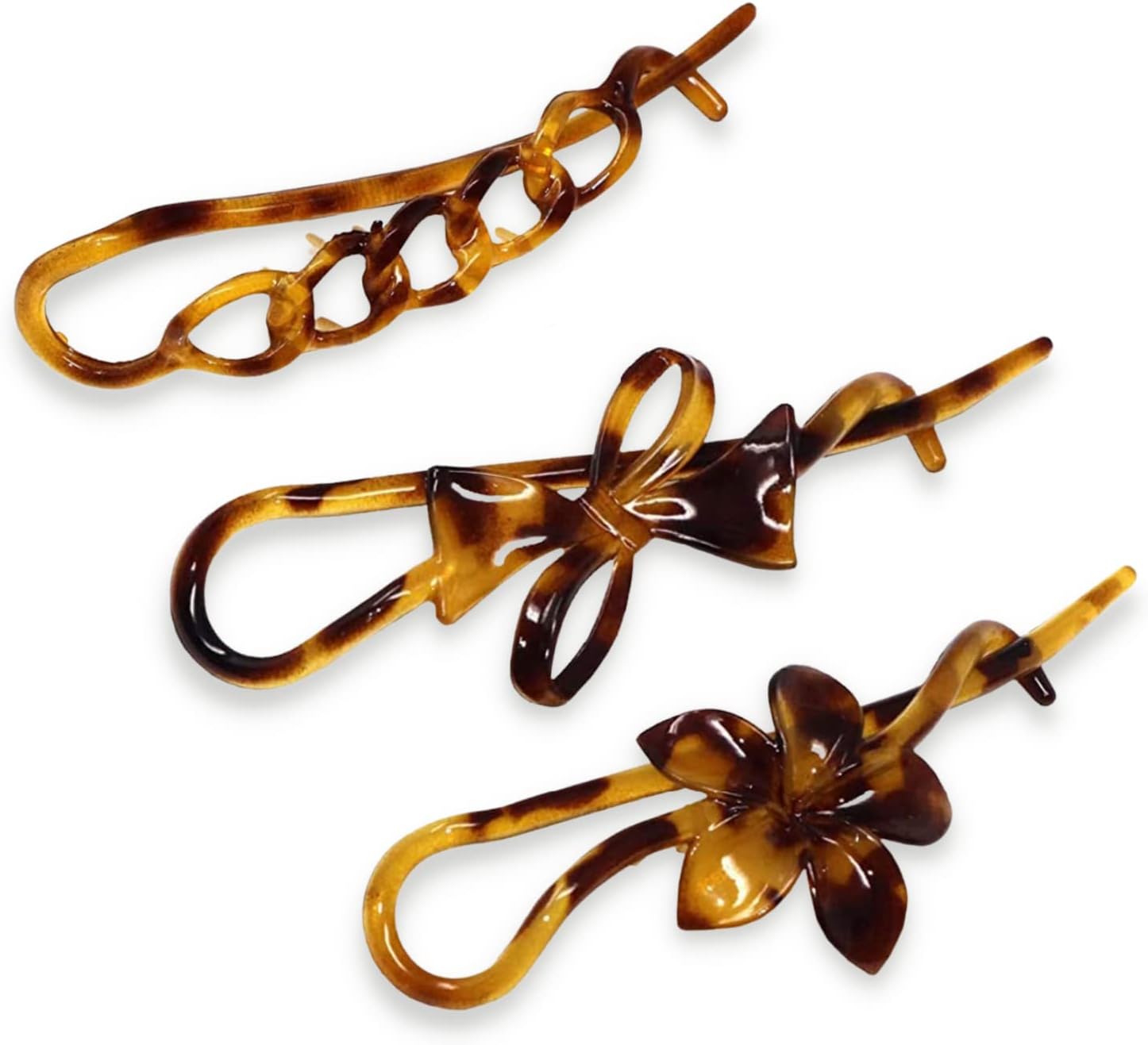 Amazon.com : 6Pcs Black No-slip Simple Elegant No Metal Hair Clips ...