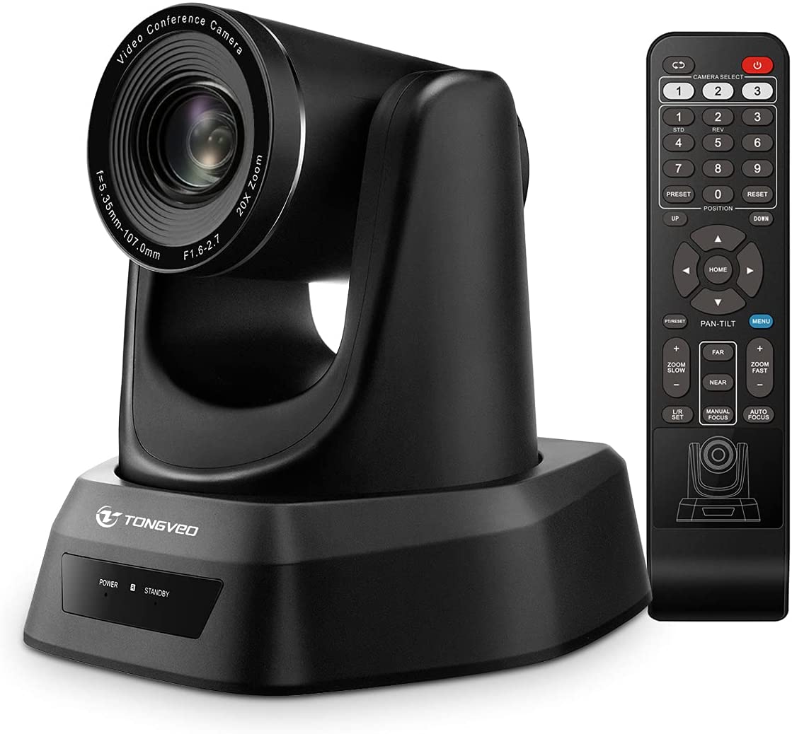 Watch TONGVEO 20X optical PTZ camera for church meeting on Amazon Live