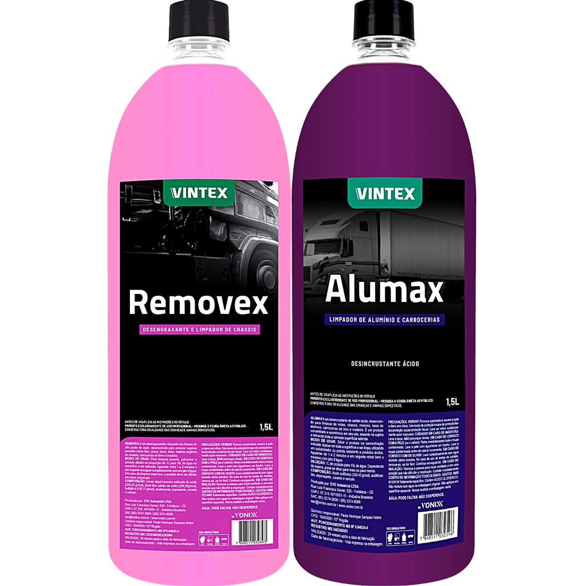 Kit Produtos para Limpeza Automotiva de Baú Carroceria Chassis Autos em ...