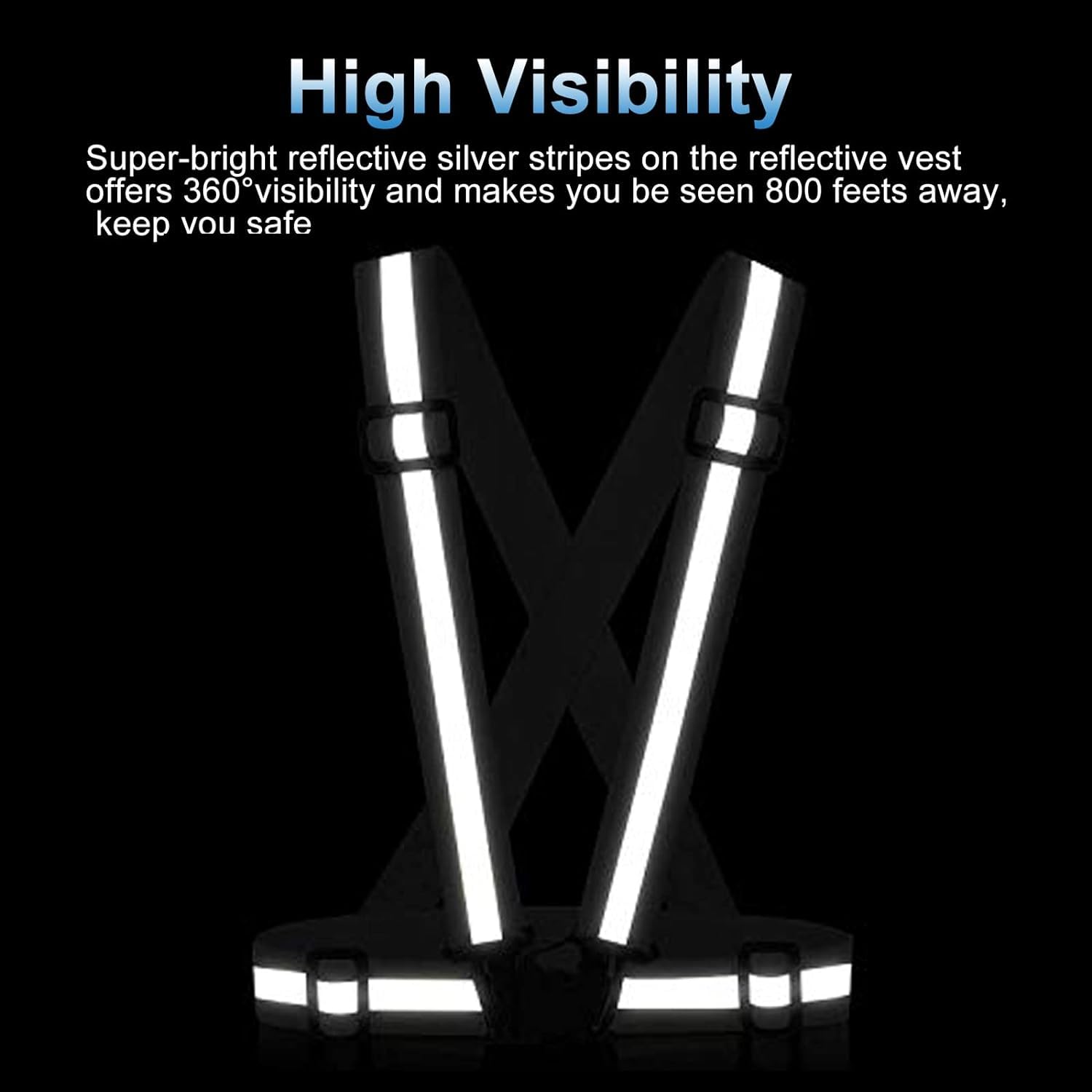 Snapklik.com : Reflective Vest Running 2Pack, High Visible Reflective ...