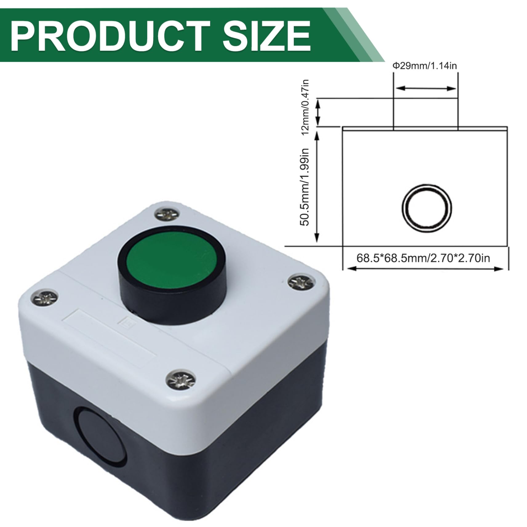Push Button Station Weatherproof Push Button Switch Station - Green ...