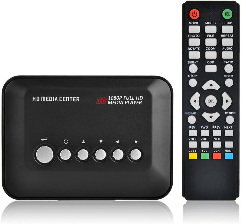Amazon.com: UVIA® 1080P Full HD Multi TV Media Player HDMI Video Player ...