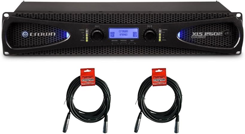 Amazon.com: Crown XLS 2502 2-channel, 775W 4? Power Amplifier & 20ft ...