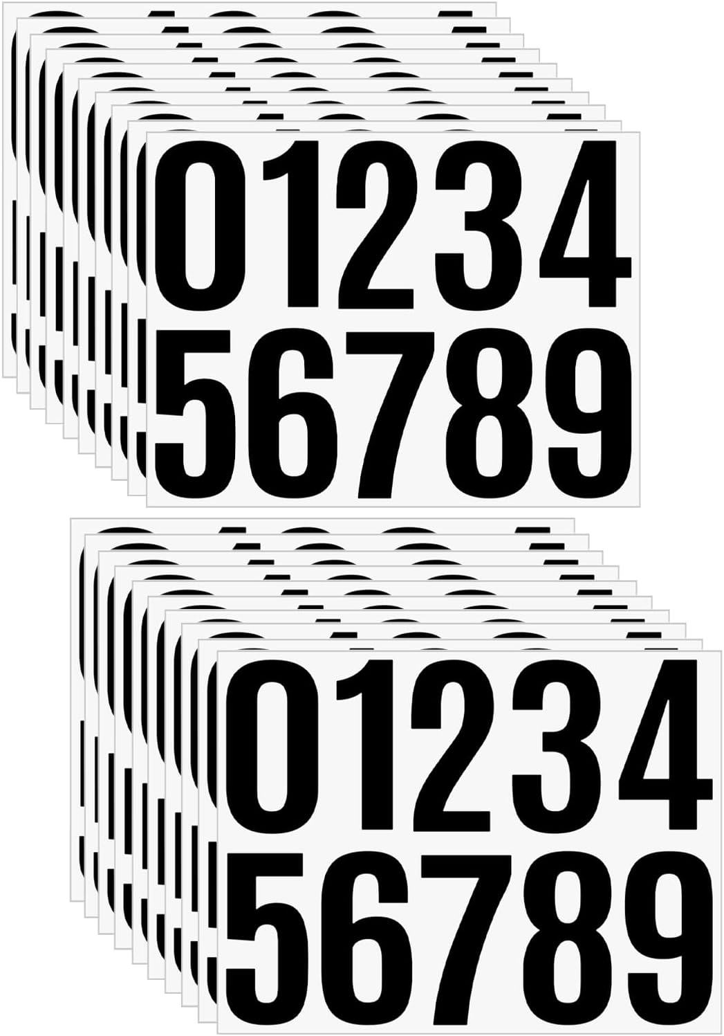 Neyared 20 Sheets Vinyl Number Stickers, 4 Inch 0-9 Self-Adhesive ...