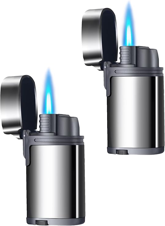 Amazon.com: Urgrette 2 Pack Torch Lighter Refillable Butane Lighters ...