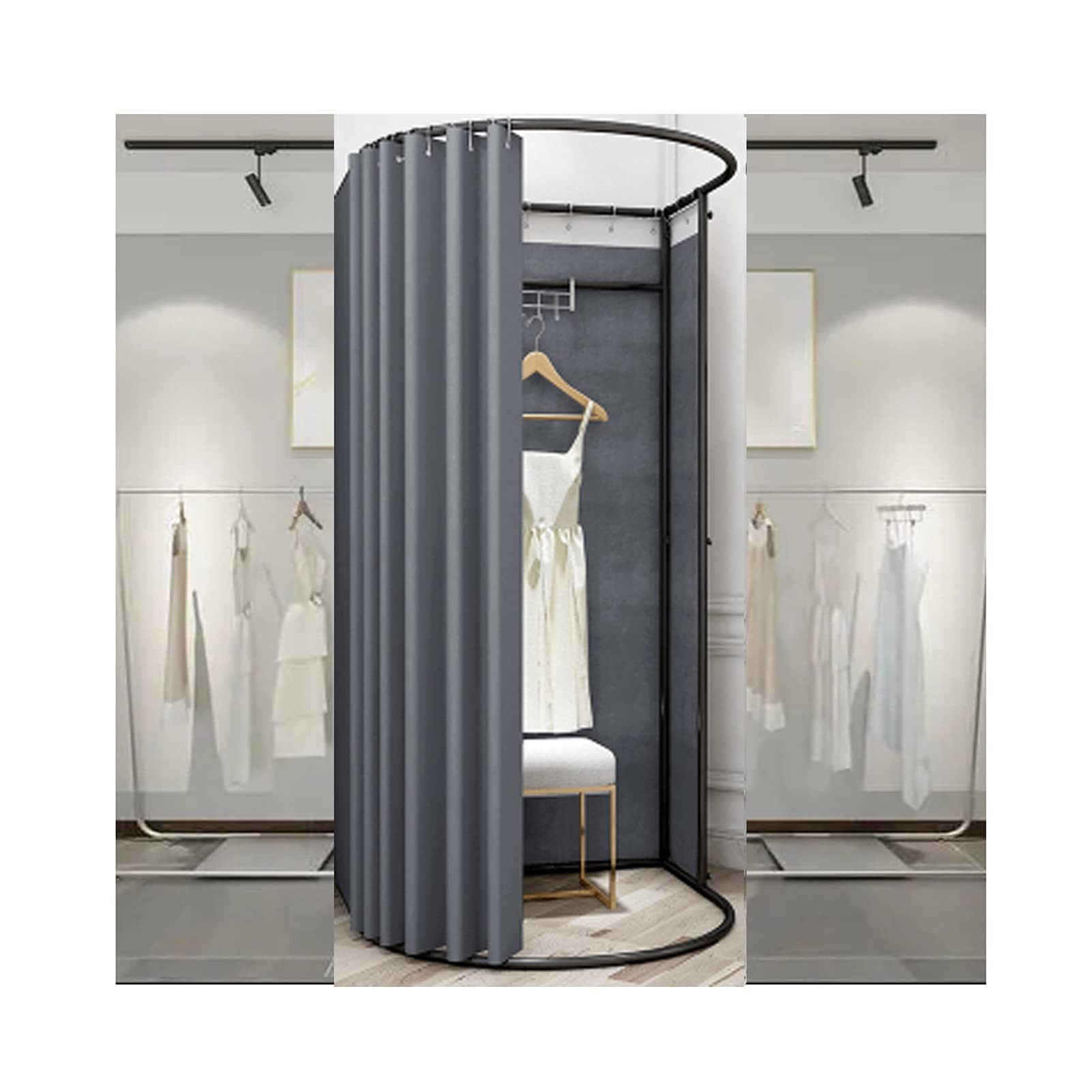 Buy Portable Dressing Room Floor-standing Mobile Fitting Room Blackout ...