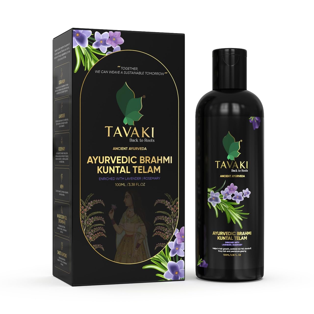 Buy Tavaki Ayurvedic Brahmi Kuntal Telam Vitamin E – 100ml Hair Oil for Hair Growth – Enriched ...