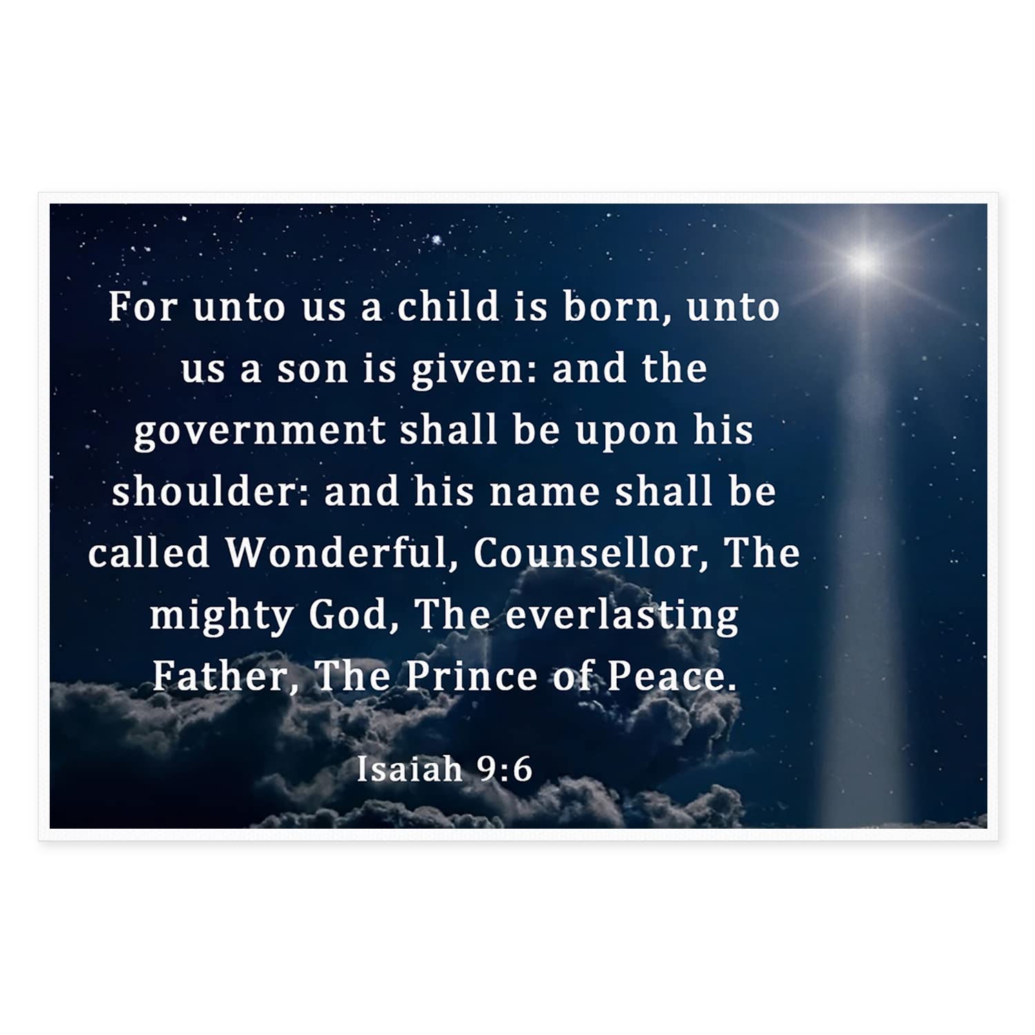Amazon.com: Isaiah 9:6 Motivational Quote Canvas Painting Modern ...