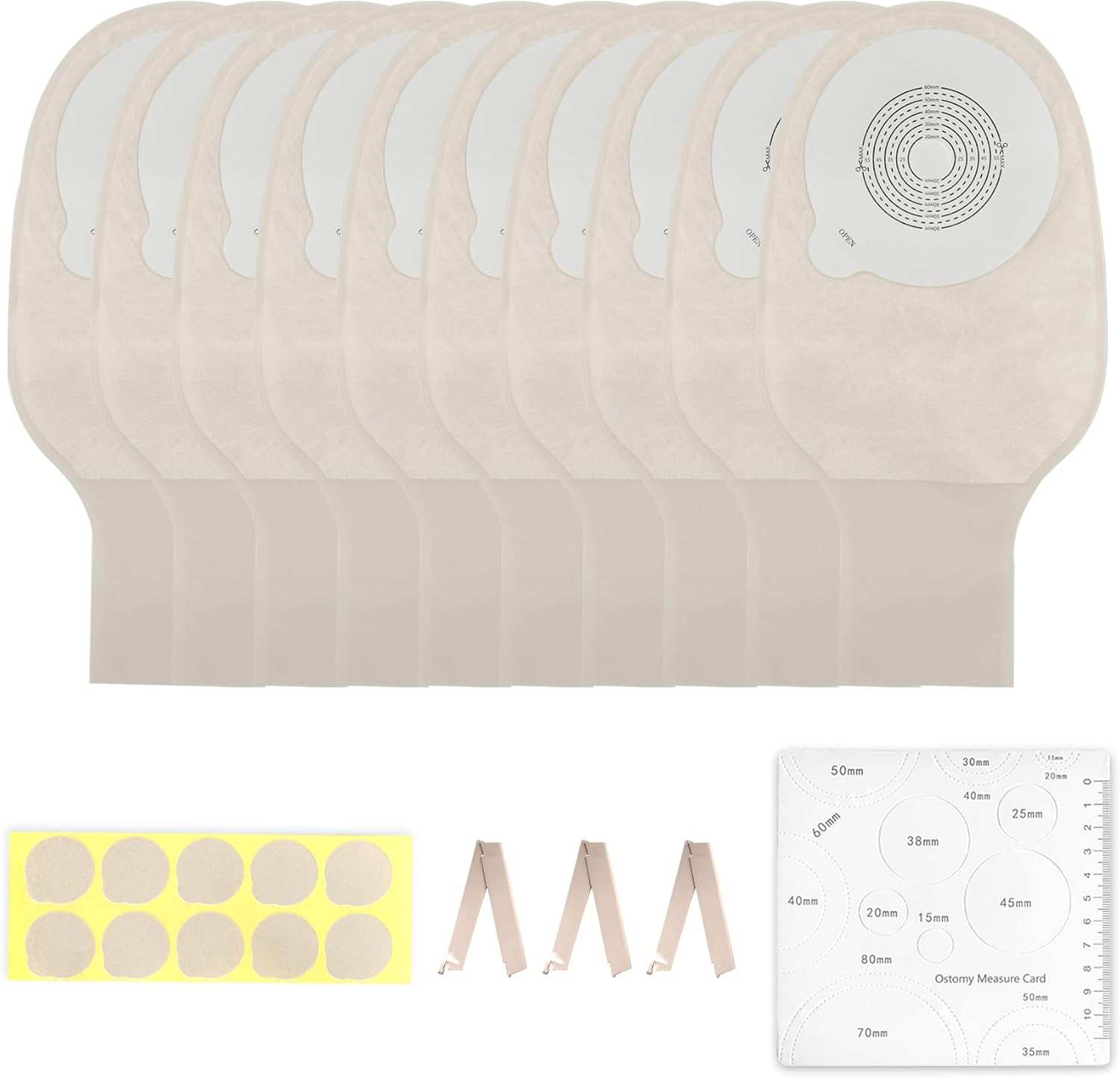 Amazon.com: 10 Pcs Ostomy Colostomy Bags, One Piece Drainable Ostomy ...