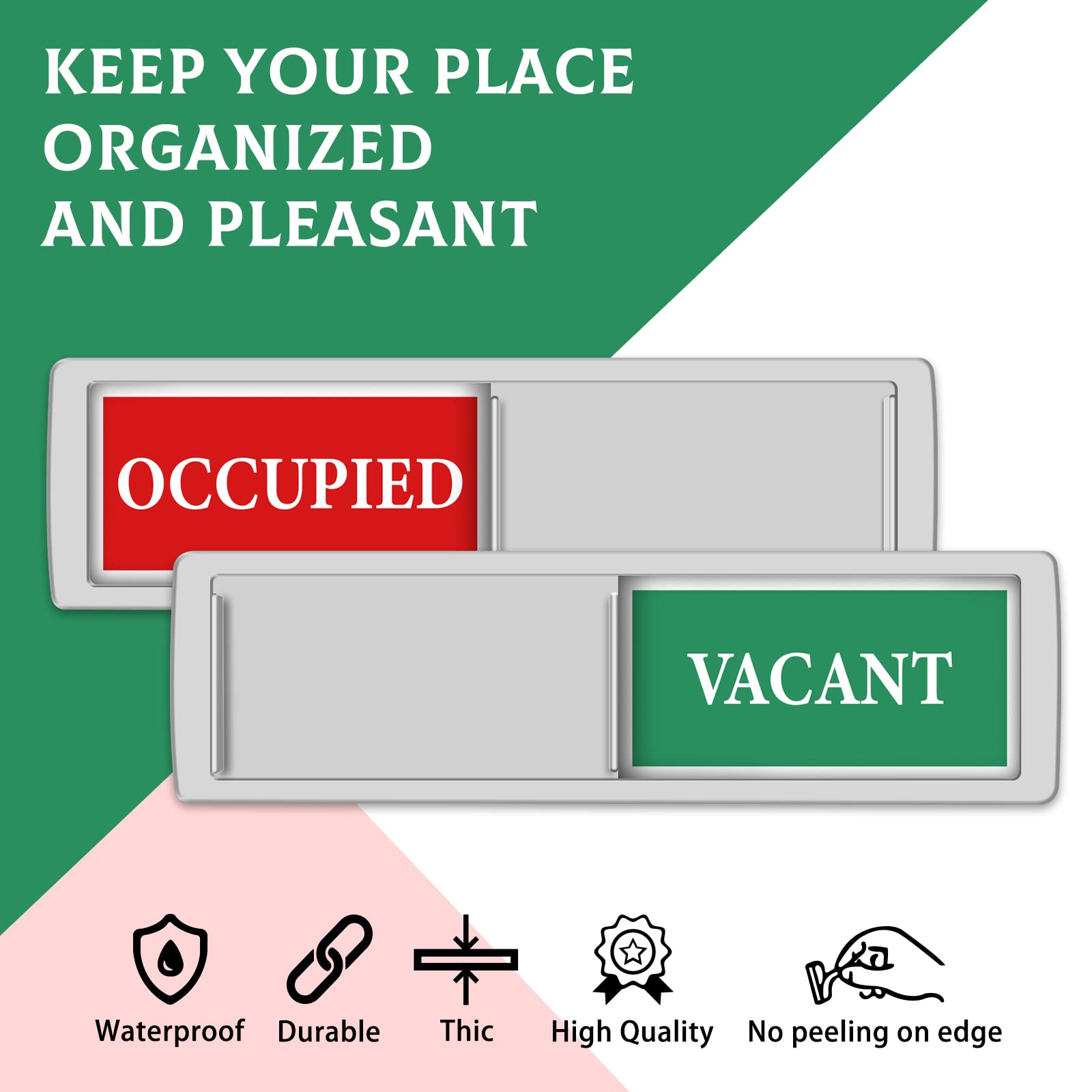 Privacy Sign - Vacant Occupied Sign for Home Bathroom Office Restroom ...