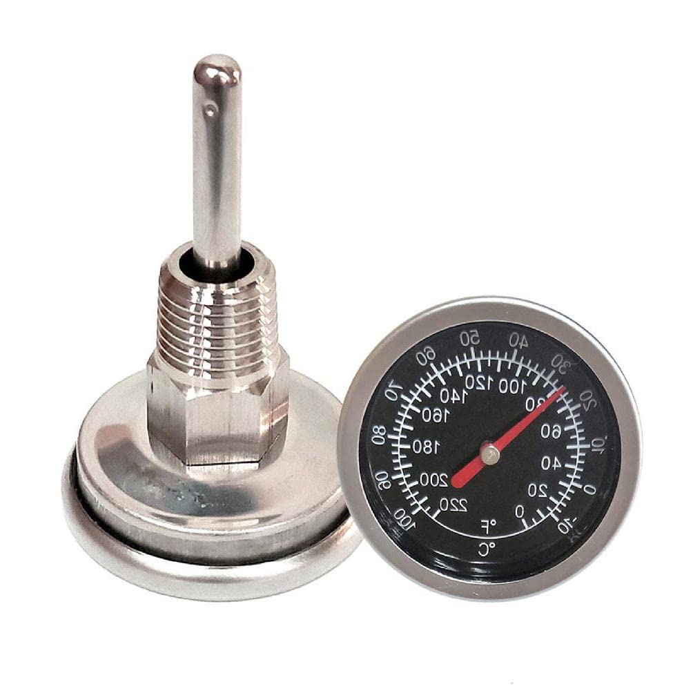 Amazon.com: 1/4 NPT Thread Joint Thermometer -10-100℃/0-220ºF ...