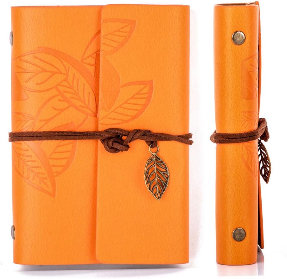 TILY Vintage Refillable Notebook Premium PU Leather Classic Embossed ...