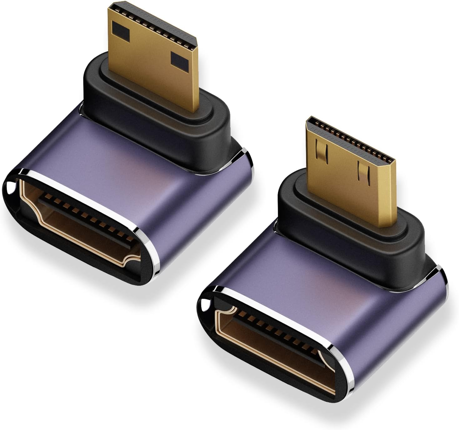 Amazon.com: AreMe 8K Mini HDMI to HDMI Adapter (2 Pack), Up and Down 90 ...